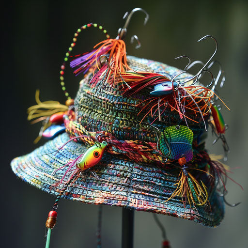 Fishing hat with bright lures – IMAGELLA