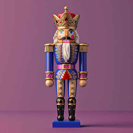 Nutcracker illustration in realistic style with flat random color ...