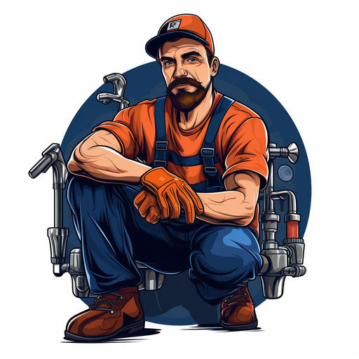 Plumber drawing in the style of Chiaroscuro Art – IMAGELLA