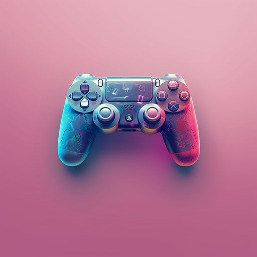 Game controller with random background in realistic style – IMAGELLA