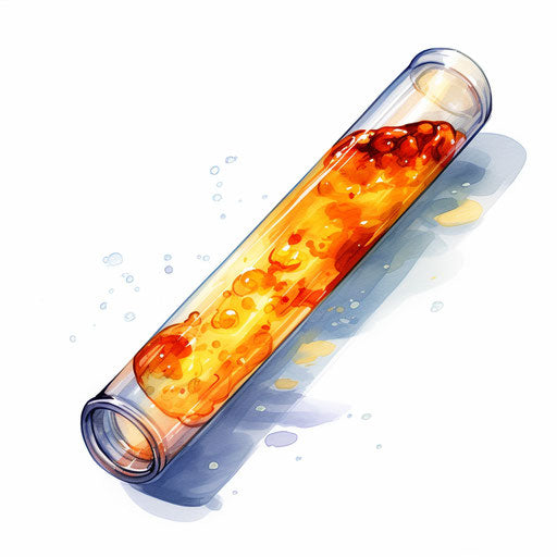 Test tube in Oil painting style on white background – IMAGELLA