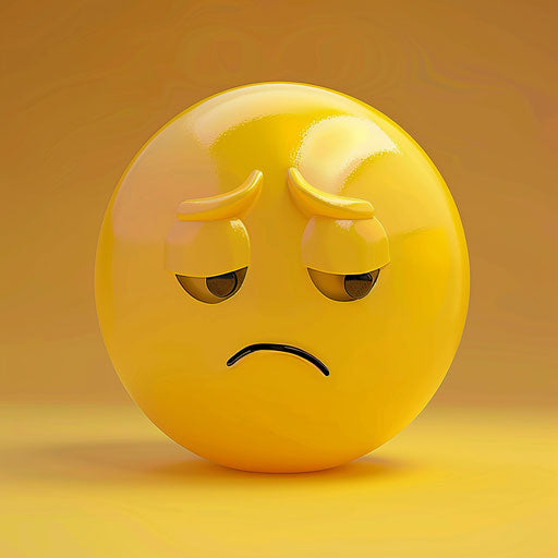 Yellow sad emotion in Vray style, exaggerated facial features – IMAGELLA