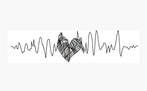 Simple heart beat line art on white background – IMAGELLA