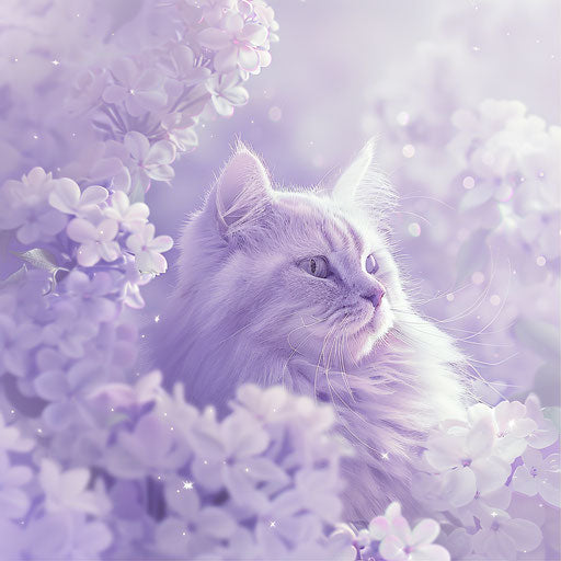 Realistic cartoon animal on flat lavender background – IMAGELLA