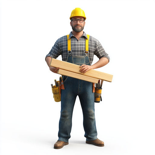 3D carpenter with photo realistic style on white background – IMAGELLA