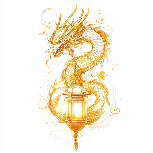 A beautiful flat tattoo sketch dragon for women with a dragon curling ...