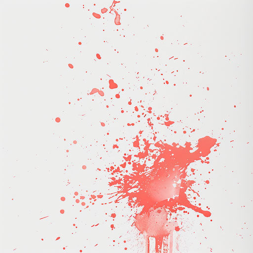 Realistic paint splatter on flat white background – IMAGELLA