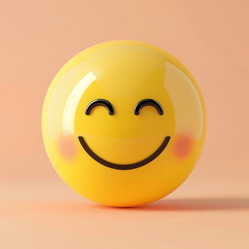 Photo realistic happy face clipart with flat random background – IMAGELLA