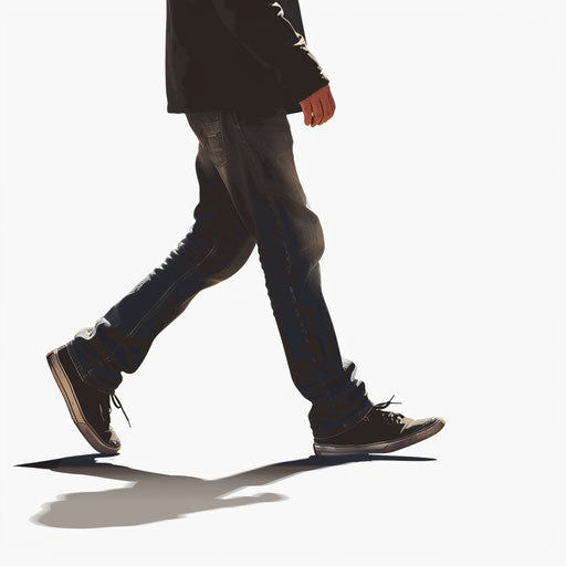 Realistic walking clipart on flat white background – IMAGELLA