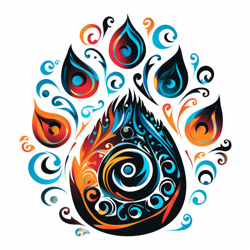 Paw print with swirl designs, poodlepunk style – IMAGELLA