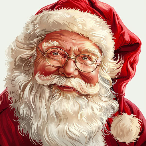 Santa Claus clipart in photo realistic style with a flat random ...