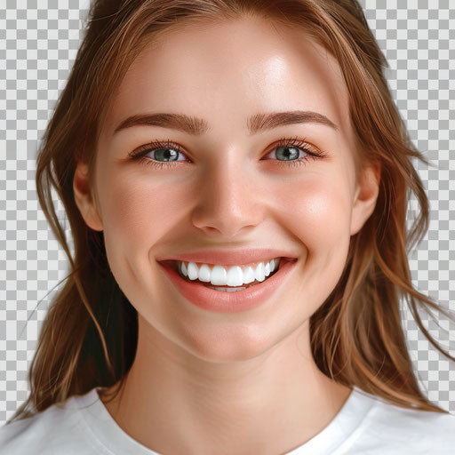 Realistic smile clipart with random flat background – IMAGELLA