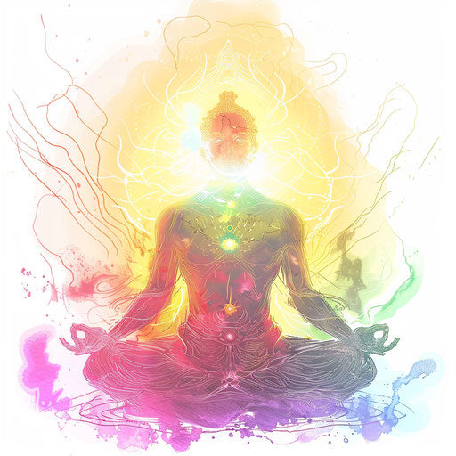 Inspiring tattoo sketch of a yogi with aura and energy lines radiating ...