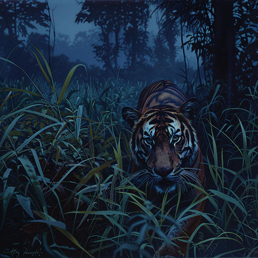 Sunda tiger silent hunt at twilight – IMAGELLA