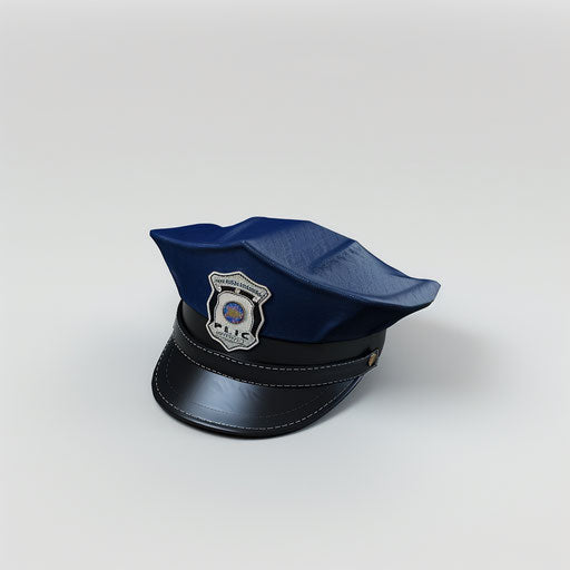 Realistic police hat on flat white background – IMAGELLA