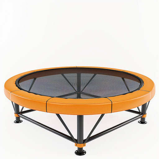 Realistic trampoline illustration on flat white background – IMAGELLA