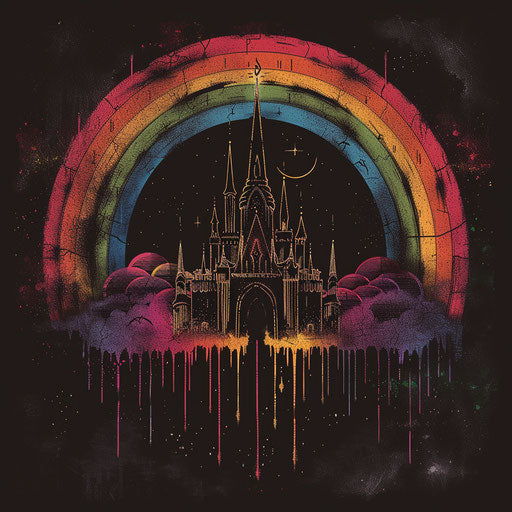 Gothic Rainbow Tattoo Sketch in Clipart Style – IMAGELLA