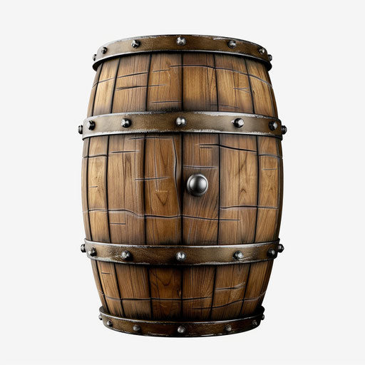 Realistic barrel illustration on flat white background – IMAGELLA