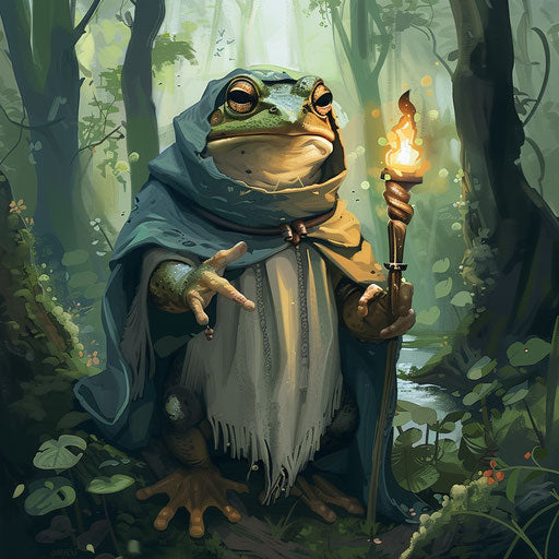 The wise frog in the enchanted forest – IMAGELLA