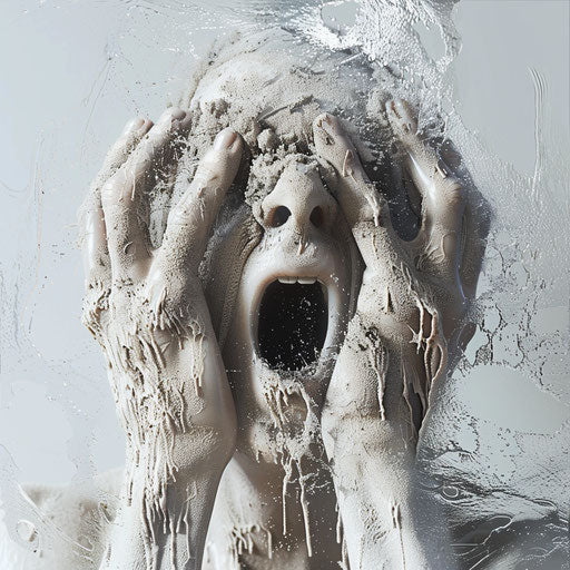 Realistic fear illustration on flat white background – IMAGELLA