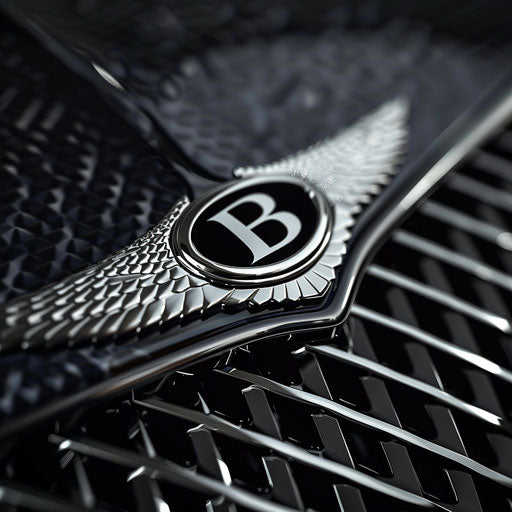 Refined emblem of luxury car logo in silver and black – IMAGELLA