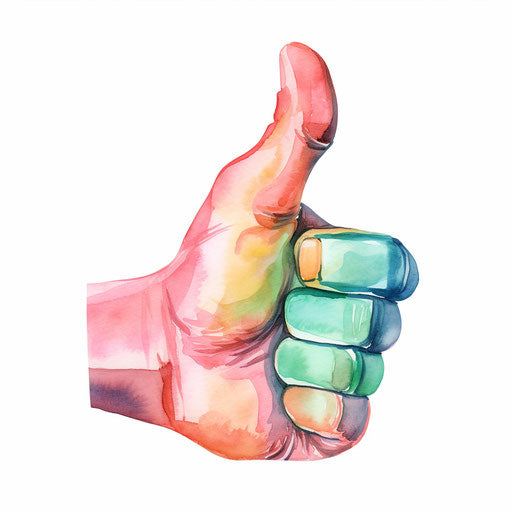 Thumbs up in Pastel Colors Art style – IMAGELLA