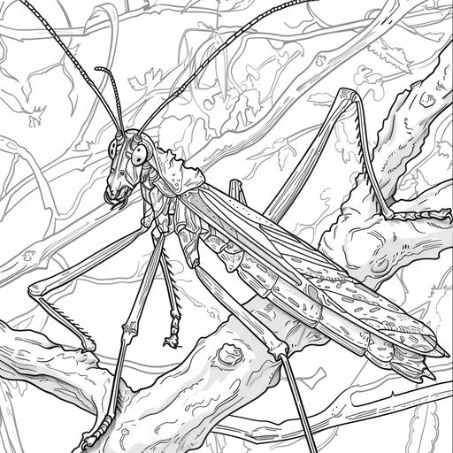 Stick insect blending into branches – IMAGELLA