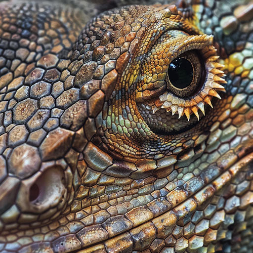 Bearded dragon: intricate patterns and textures in macro shot – IMAGELLA
