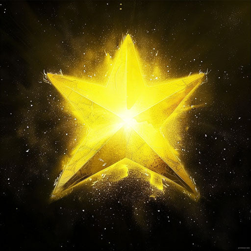 Yellow star with a sliver of light – IMAGELLA