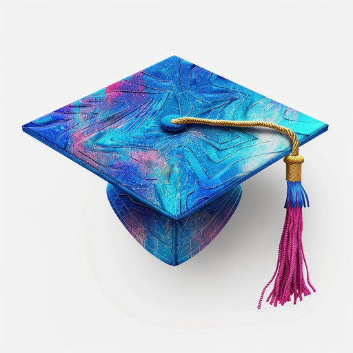 Realistic illustration of a grad cap on a white flat background – IMAGELLA