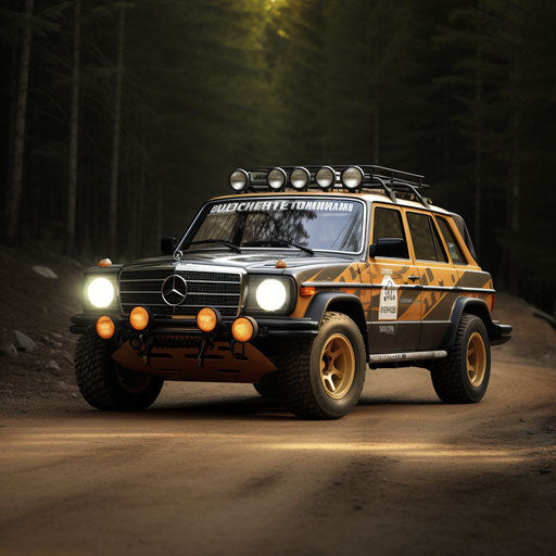 Classic rally version of Mercedes Benz with off-road upgrades – IMAGELLA