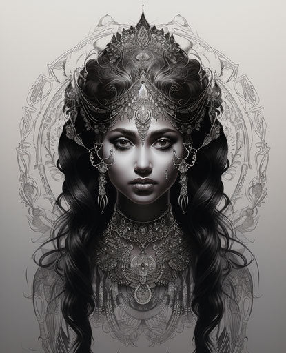 Beautiful drawing of a woman in trad goth style – IMAGELLA