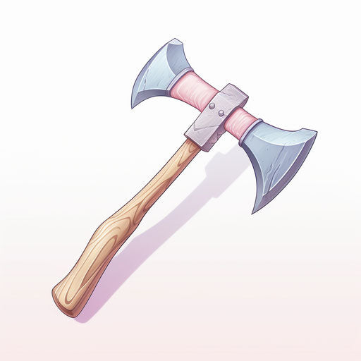 Drawing of an ax in the Pastel Colors Art style, on white background ...