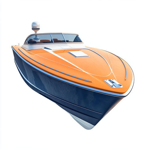 Realistic drawing of a speedboat, high resolution, isolated – IMAGELLA