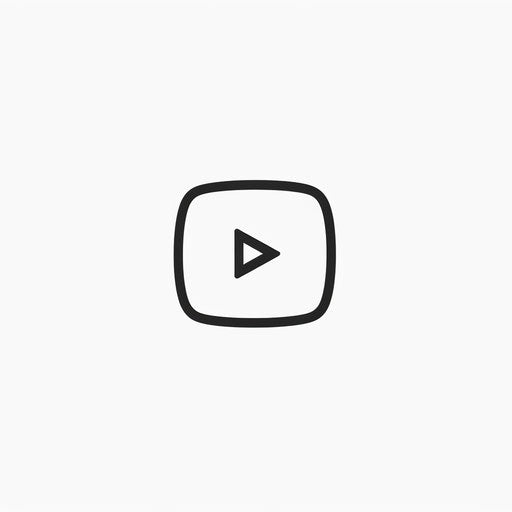Minimalist logo for YouTuber with clean play button icon and modern ...