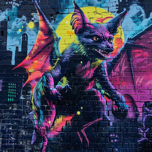 Bat graffiti artist creating vibrant murals – IMAGELLA