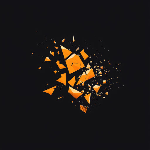 Dynamic shattering effect on simple shape for logo concept – IMAGELLA