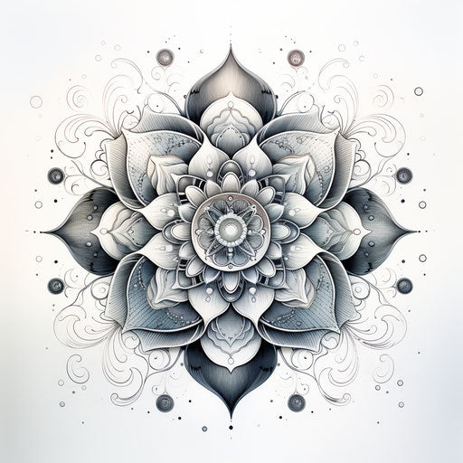 Lotus circle tattoo with intricate swirl patterns – IMAGELLA