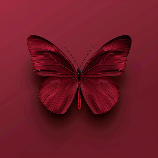 Maroon background with realistic butterfly clipart PNG – IMAGELLA
