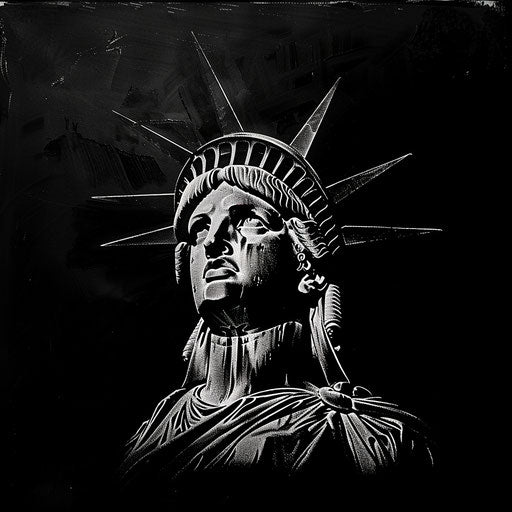 Monochrome sketch of iconic statue with dramatic shading – IMAGELLA