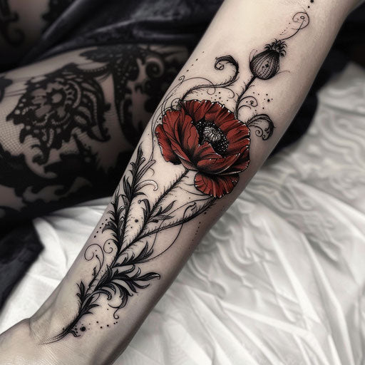 Gothic style poppy with dark themes and elaborate details – IMAGELLA