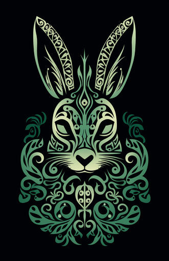 Easter bunny in tribal design, free-flowing lines, still life – IMAGELLA