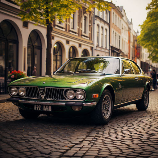 Bright green classic Maserati Ghibli – IMAGELLA