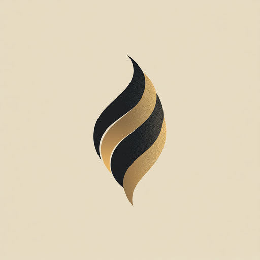 Elegant logo with a unique swirl icon and refined typography, in black ...