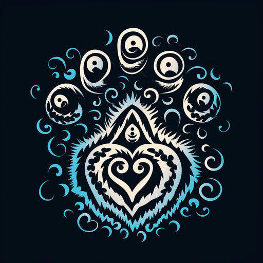 Paw print with swirl designs – IMAGELLA