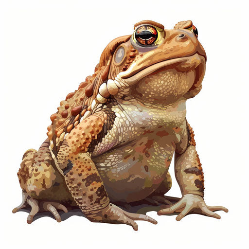 Realistic toad illustration on flat white background – IMAGELLA