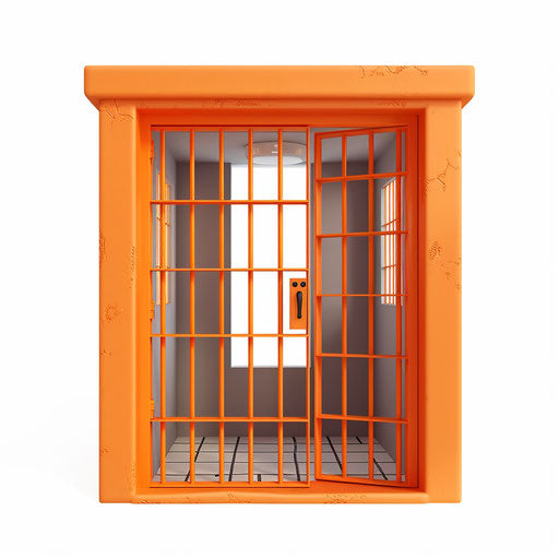 Realistic jail illustration on white background with bright colors ...