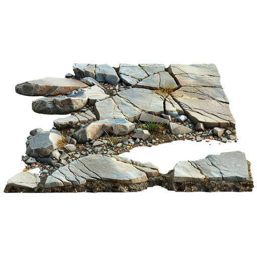 Realistic ground illustration on white background, bright colors – IMAGELLA