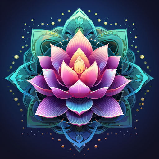 Vector illustration of a beautiful colored lotus flower icon design, in ...