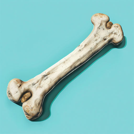 Realistic dog bone clipart on flat turquoise background – IMAGELLA